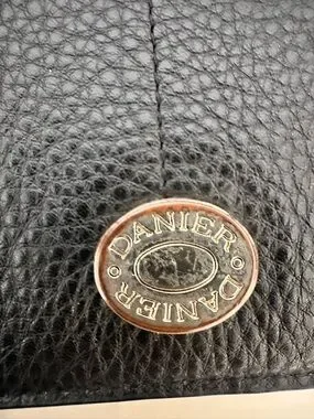 Danier | Bags | Danier Leather Black Pebbled Leather Travel Wallet ...
